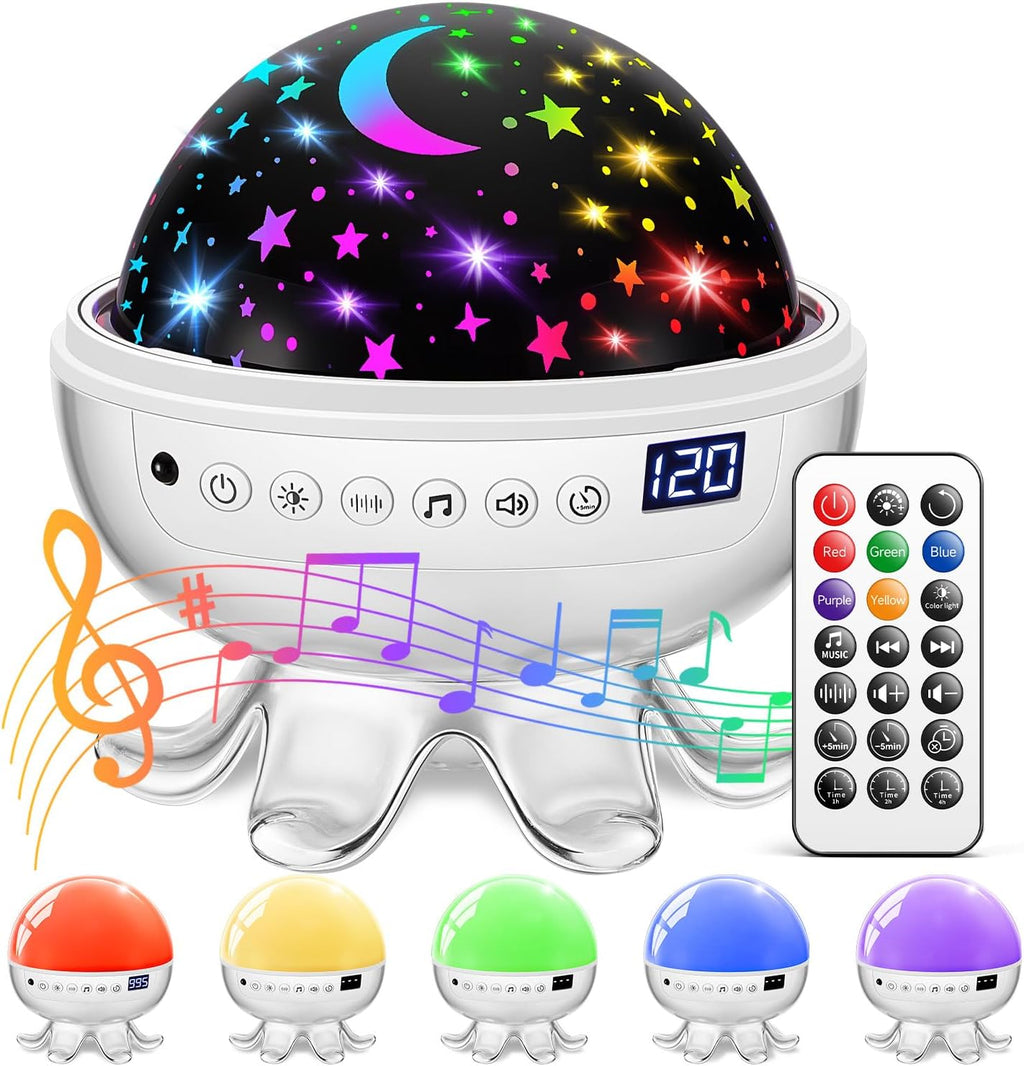 Baby Sound Machine Baby Kids Night Light Projector with Star, 30 Sooth ...